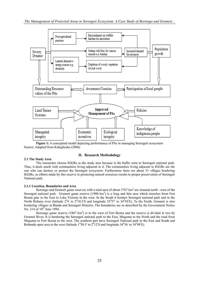 The Management of Protected Areas in Serengeti Ecosystem: A Case Study ...