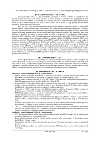 Conceptual paper on Study of FMCG & Pharmaceutical Market: Identifying ...