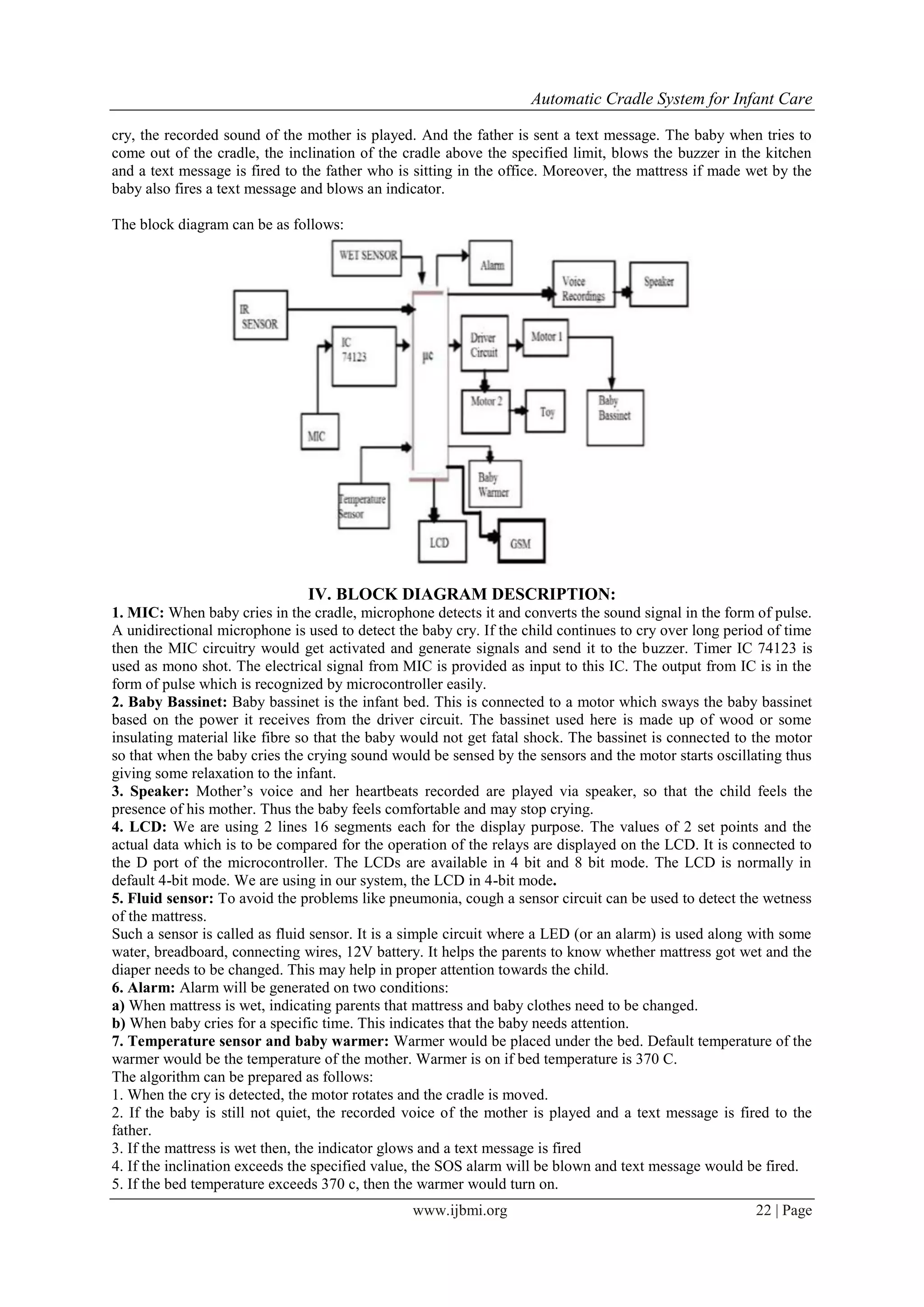 Automatic Cradle System for Infant Care | PDF