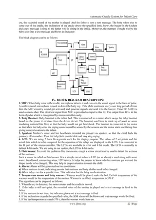 Automatic Cradle System for Infant Care | PDF | Pregnancy ...