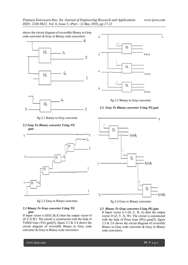 Implementation Of Effective Code Converters Using Reversible Logic Gates Pdf Free Download