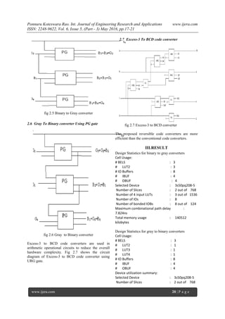 Implementation of Effective Code Converters using Reversible Logic ...