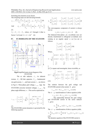 Small Signal Modeling Of Controller For Statcom Used In Distribution System For Reactive Power ...