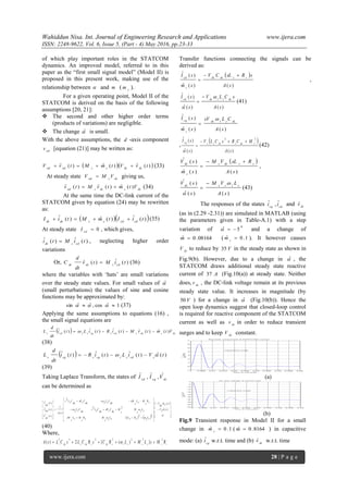 Small Signal Modeling Of Controller For Statcom Used In Distribution System For Reactive Power ...
