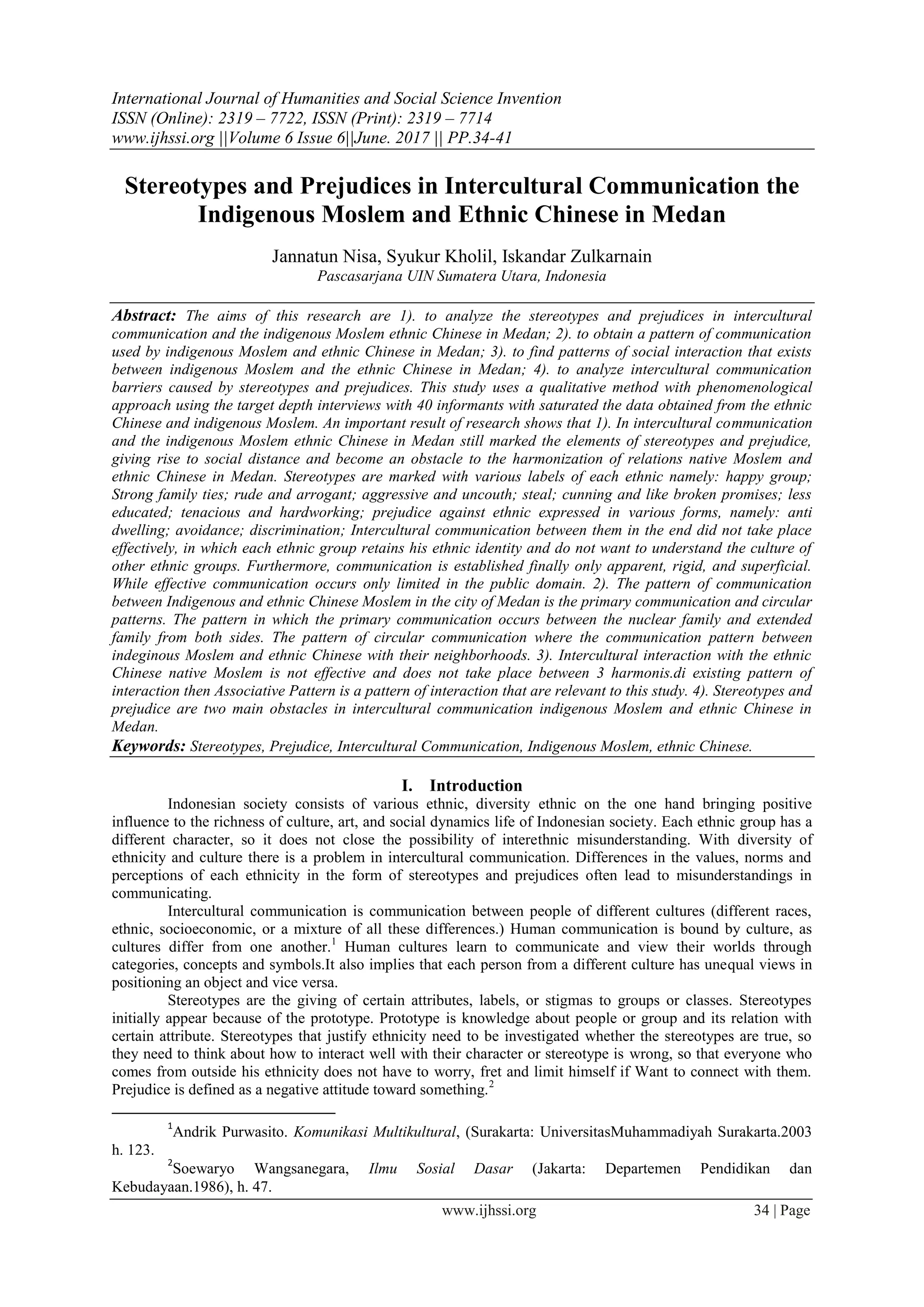 Stereotypes and Prejudices in Intercultural Communication the ...