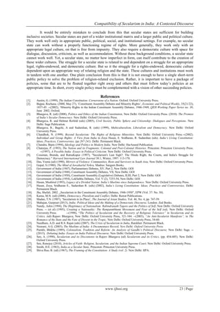 Compatibility of Secularism in India: A Contested Discourse | PDF