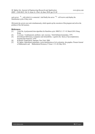 Atomic algorithm and the servers' s use to find the Hamiltonian cycles | PDF | Programming ...
