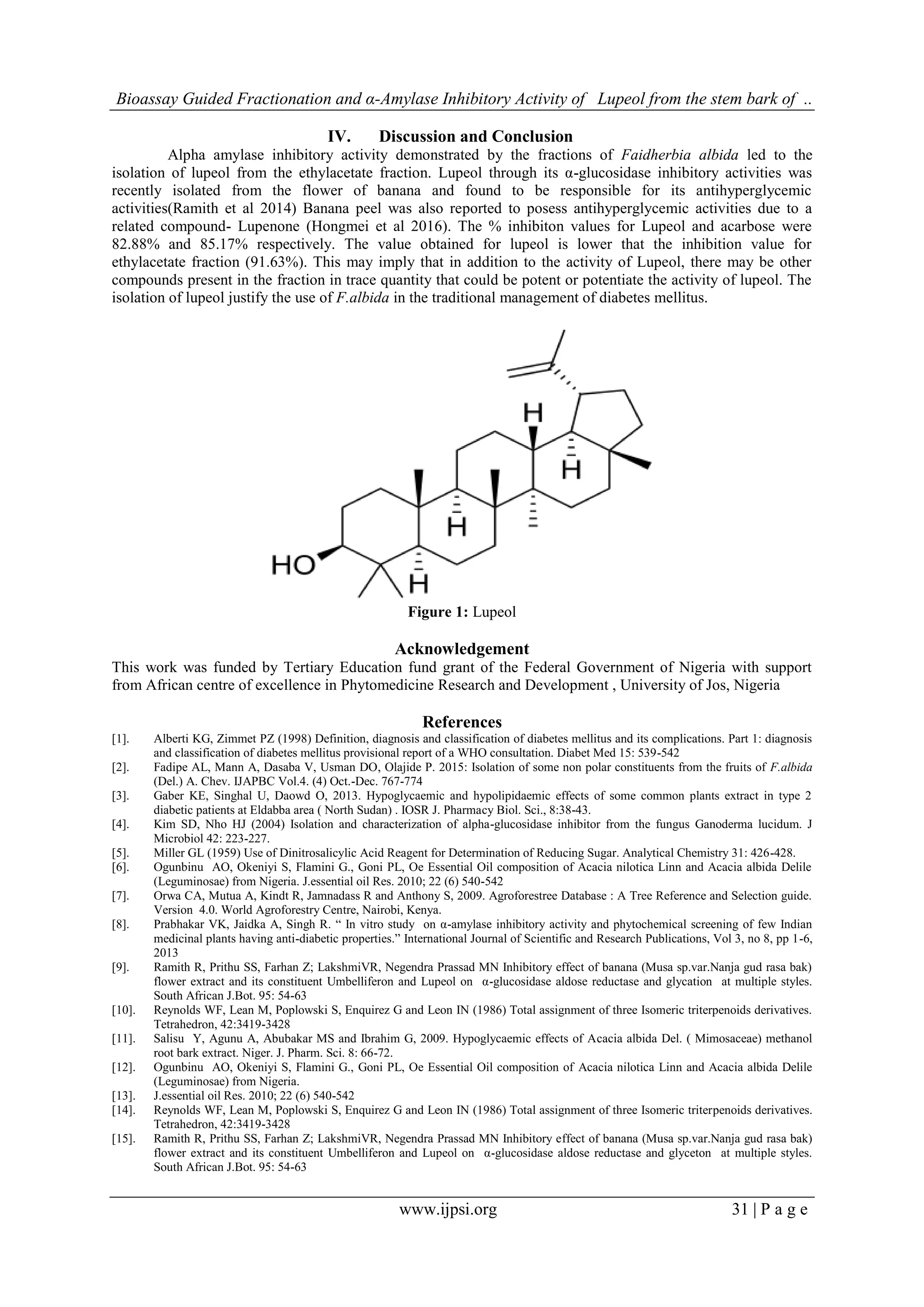 Bioassay Guided Fractionation and α-Amylase Inhibitory Activity of ...