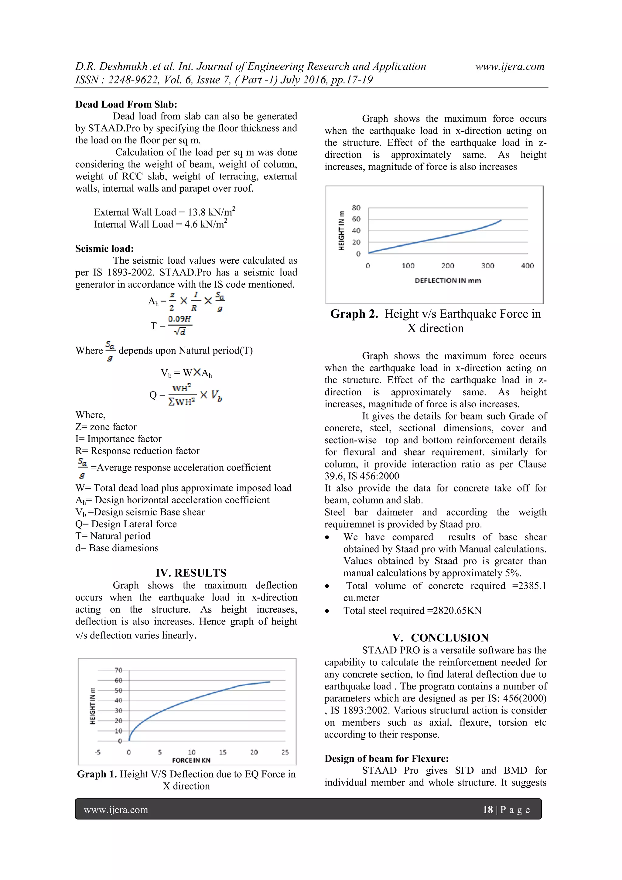 Analysis and Design of G+19 Storied Building Using Staad-Pro | PDF | Civil Engineering Industry ...