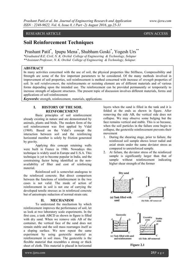 Soil Reinforcement Techniques | PDF
