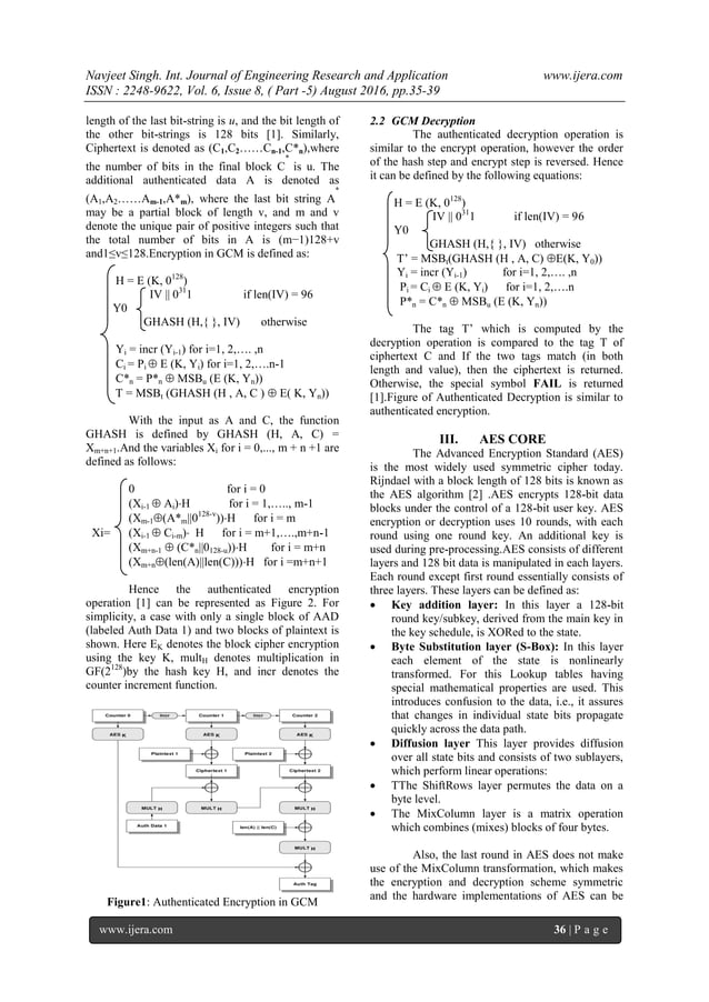 High Speed VLSI Architecture for AES-Galois/Counter Mode | PDF | Programming Languages | Computing