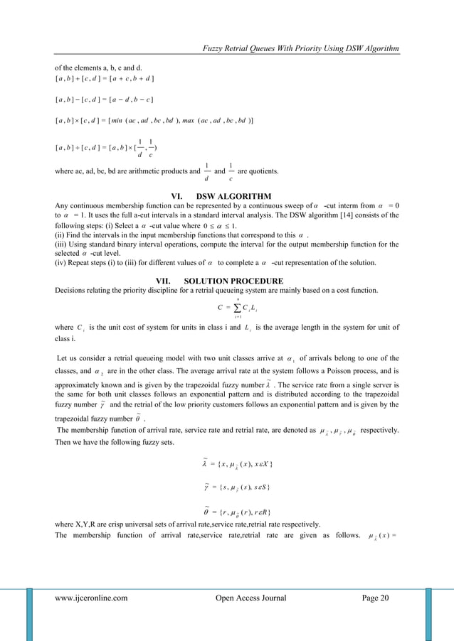 Fuzzy Retrial Queues with Priority using DSW Algorithm | PDF | Technology & Computing