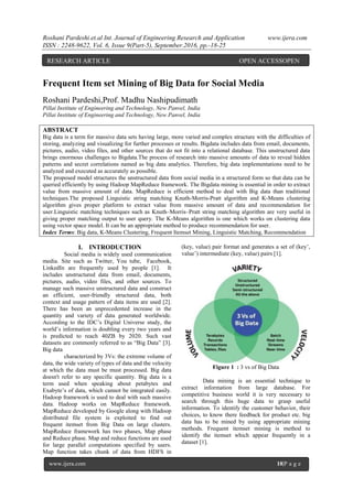 Frequent Item set Mining of Big Data for Social Media | PDF