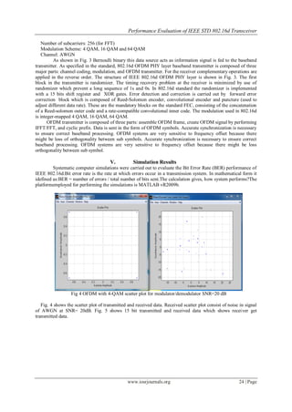 Performance Evaluation of IEEE STD 802.16d Transceiver | PDF