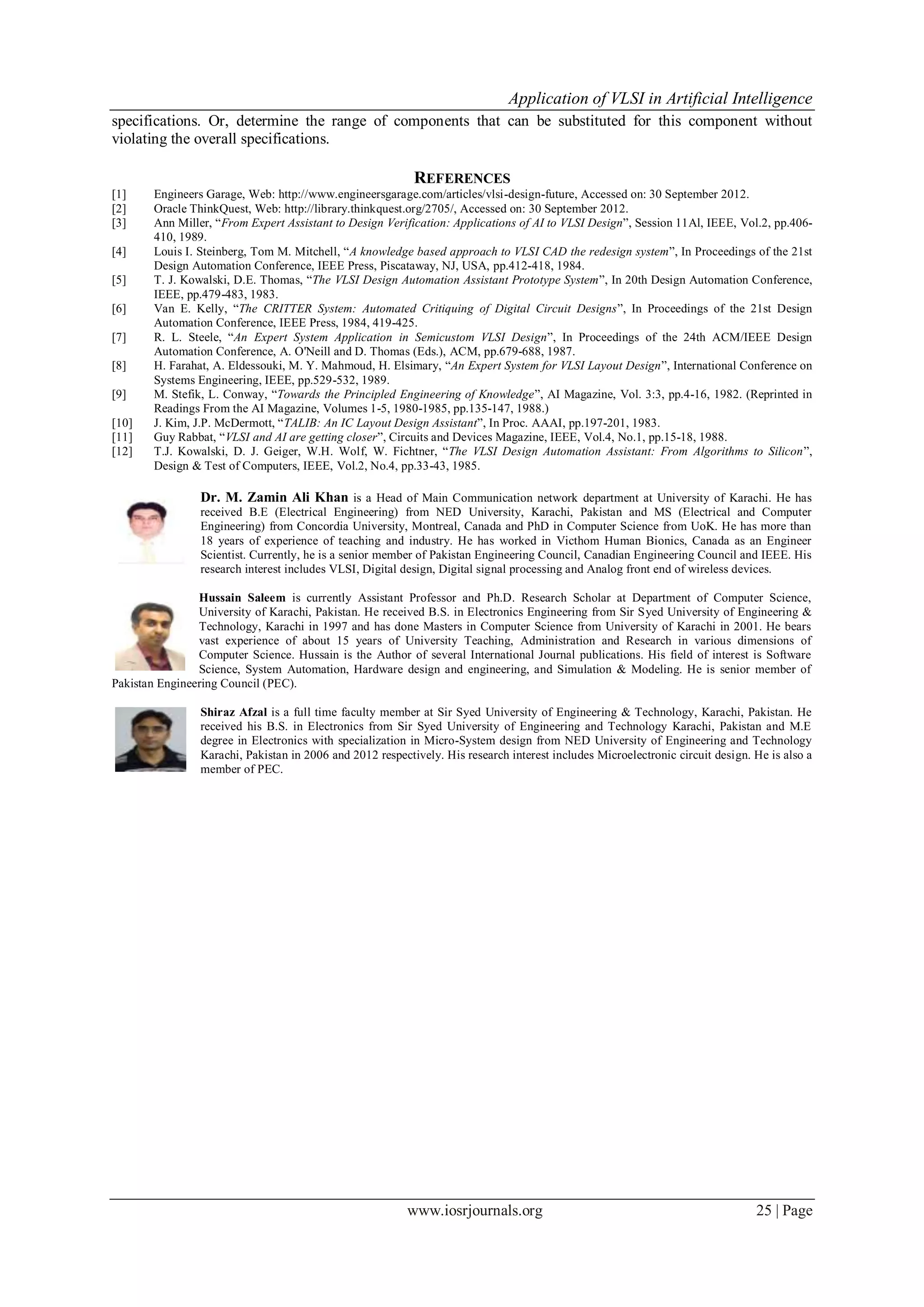 Application of VLSI In Artificial Intelligence | PDF