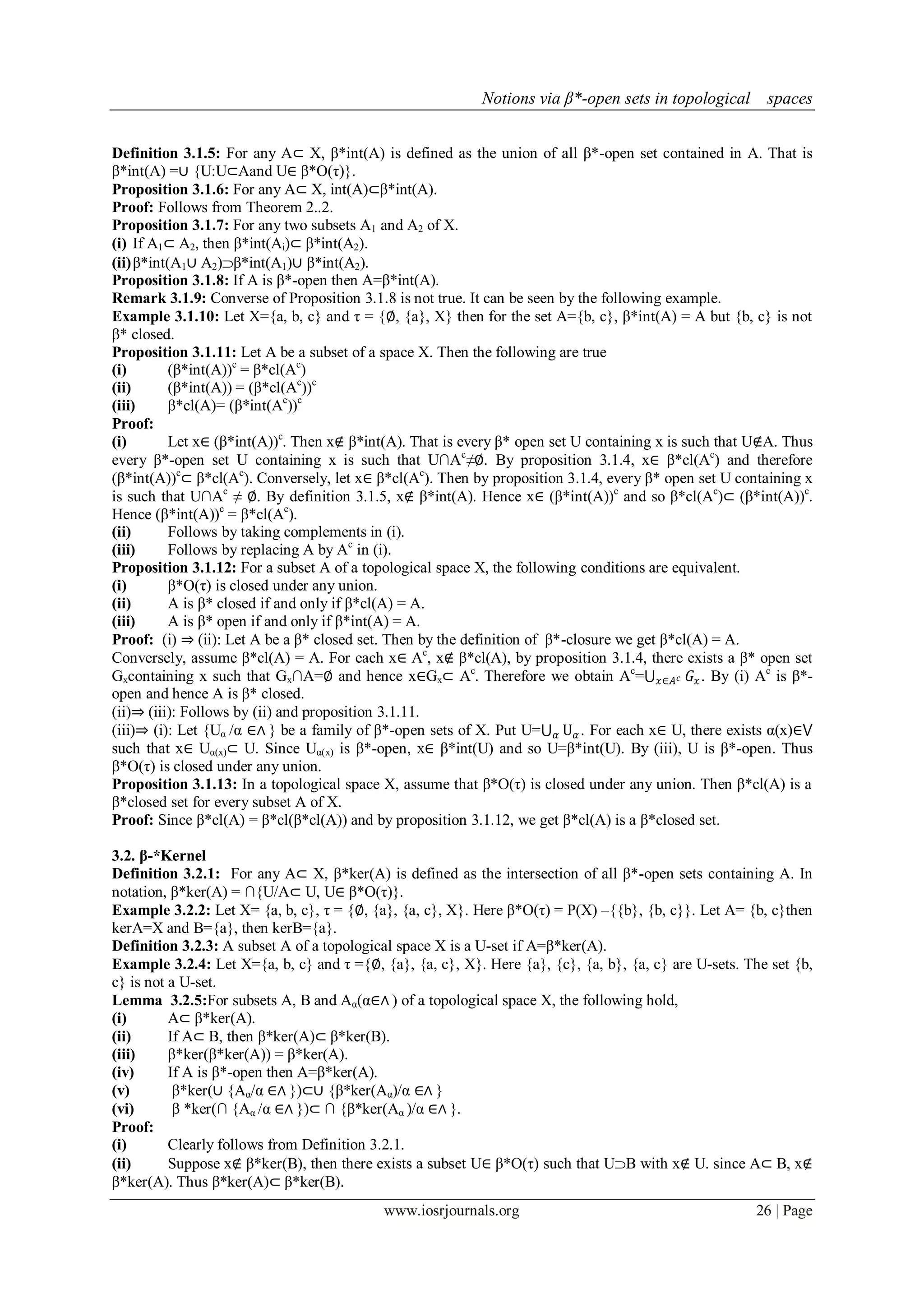 Notions via β*-open sets in topological spaces | PDF