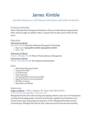 James Kimble 2016 | DOCX