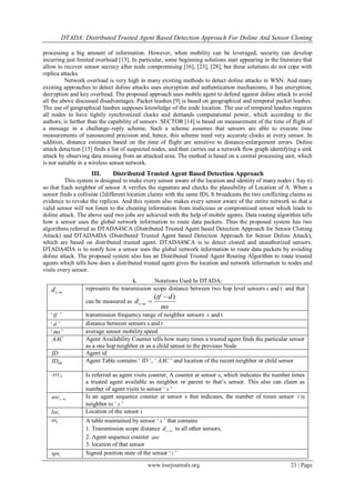 DTADA: Distributed Trusted Agent Based Detection Approach For Doline And Sensor Cloning Attacks ...