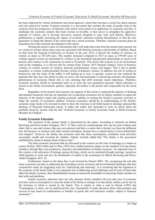 Feminist Economy in Family Economic Education to Build Economic ...