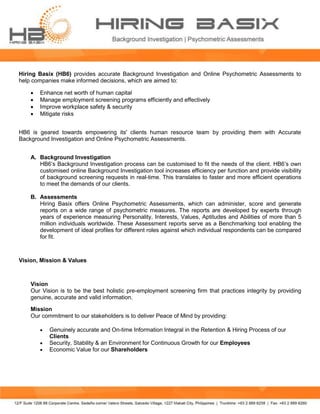 Hiring Basix Divsion_ Profile | PDF