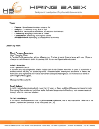 Hiring Basix Divsion_ Profile | PDF