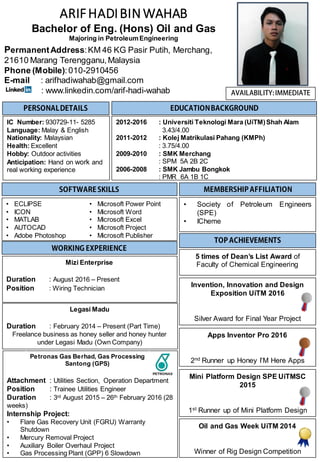 Resume_Arif Hadi | PDF