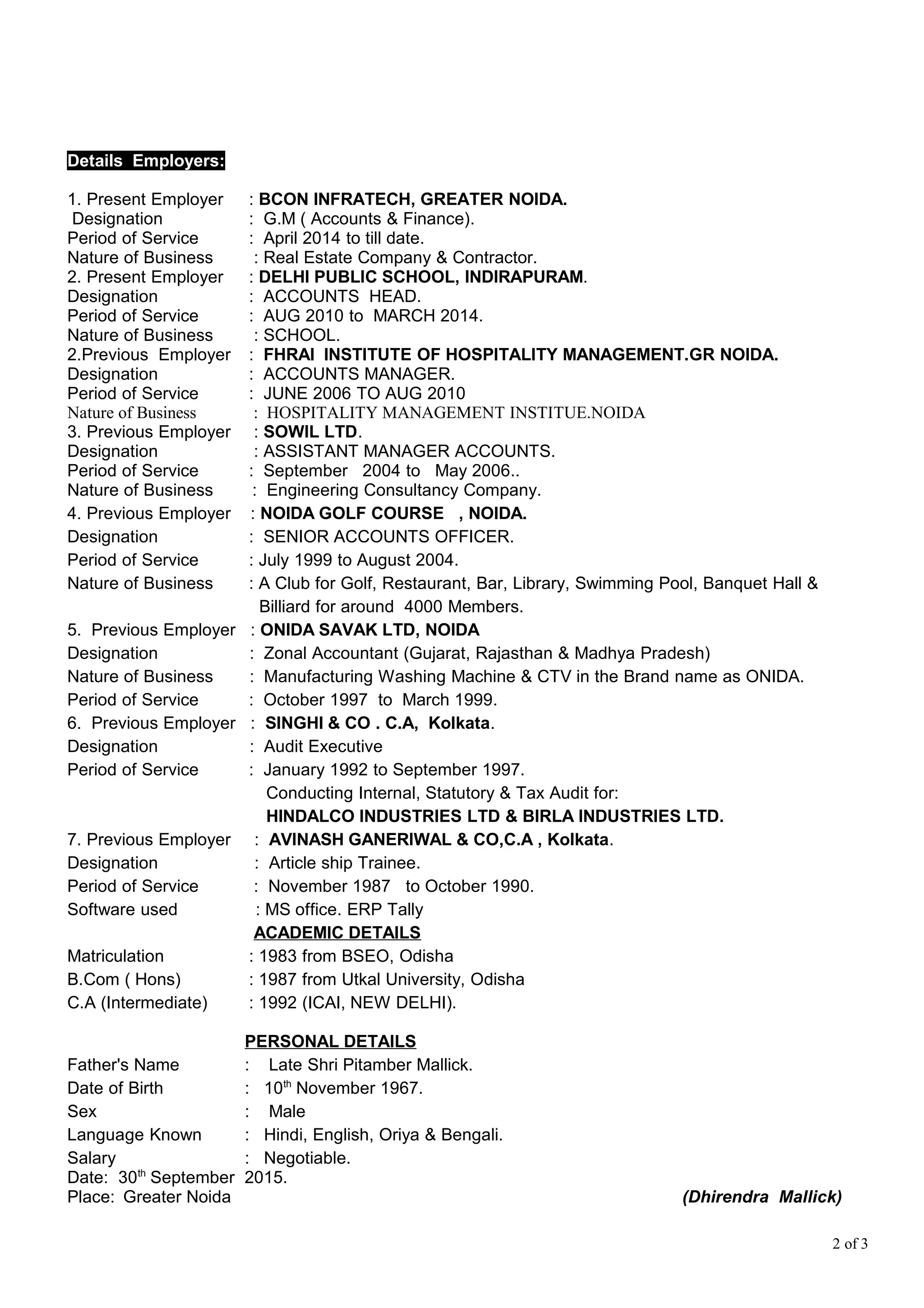 MALLICK RESUME | PDF