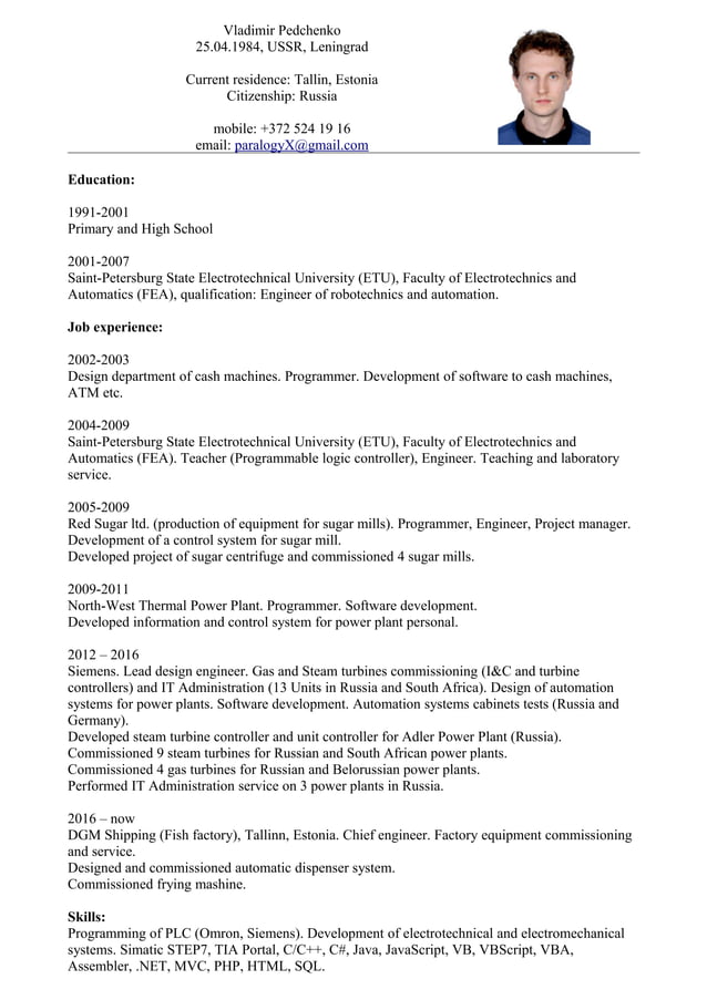 CV | PDF | Programming Languages | Computing