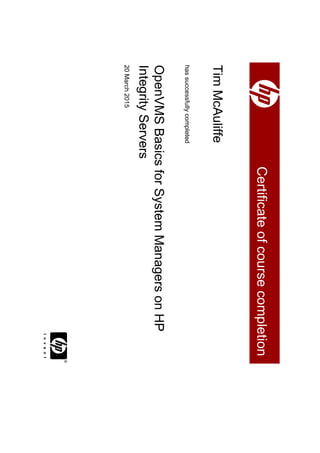 OpenVMS Basics for System Managers 1 | PDF