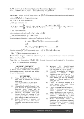 Fixed Point Theorems for Weak K-Quasi Contractions on a Generalized Metric Space with Partial ...