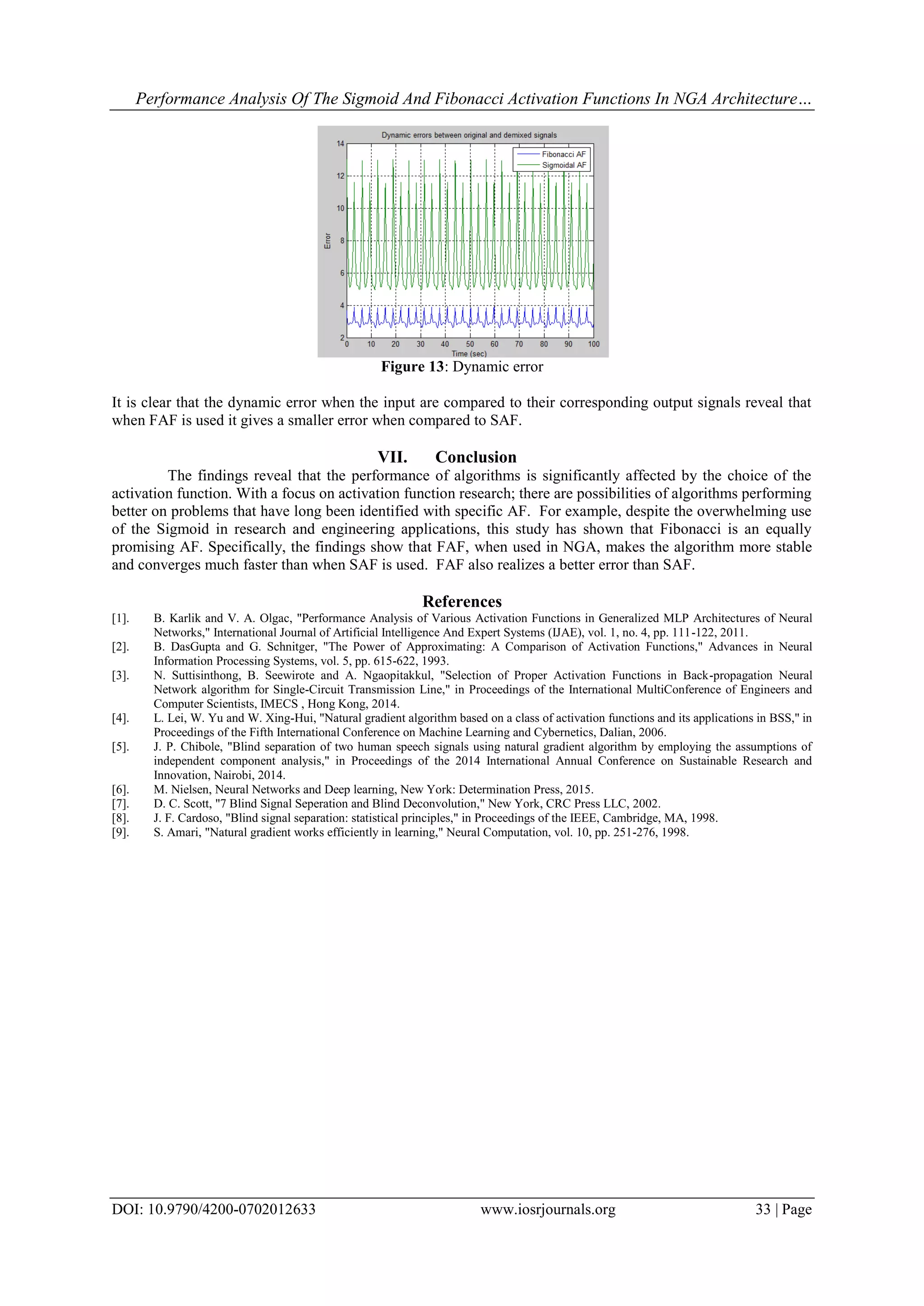 Performance Analysis of the Sigmoid and Fibonacci Activation Functions in NGA Architecture for a ...