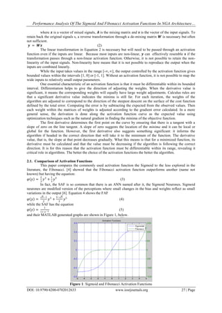Performance Analysis of the Sigmoid and Fibonacci Activation Functions in NGA Architecture for a ...