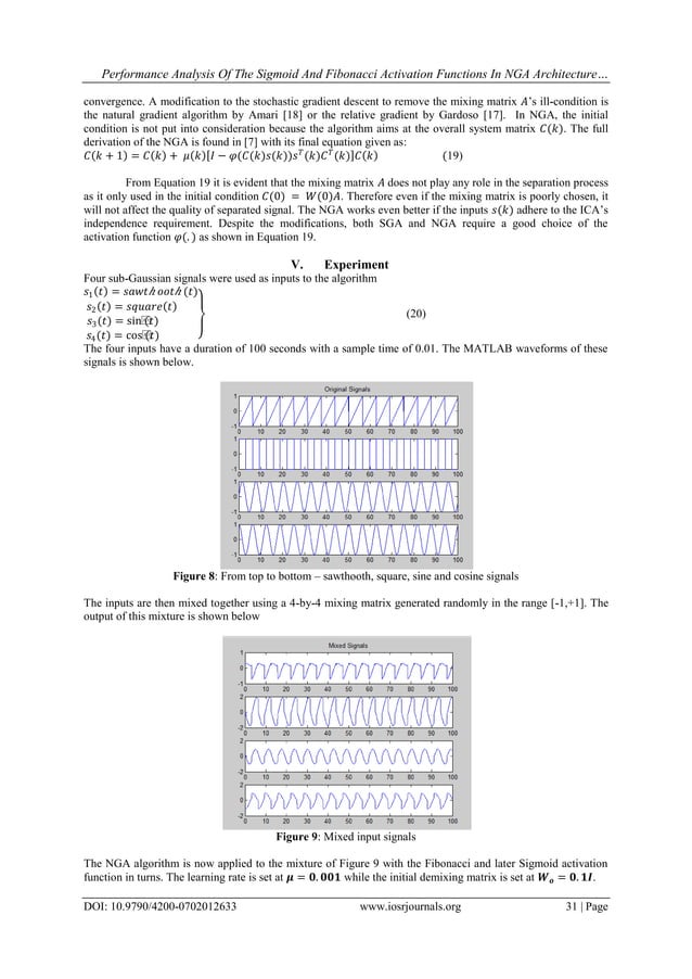Performance Analysis of the Sigmoid and Fibonacci Activation Functions in NGA Architecture for a ...