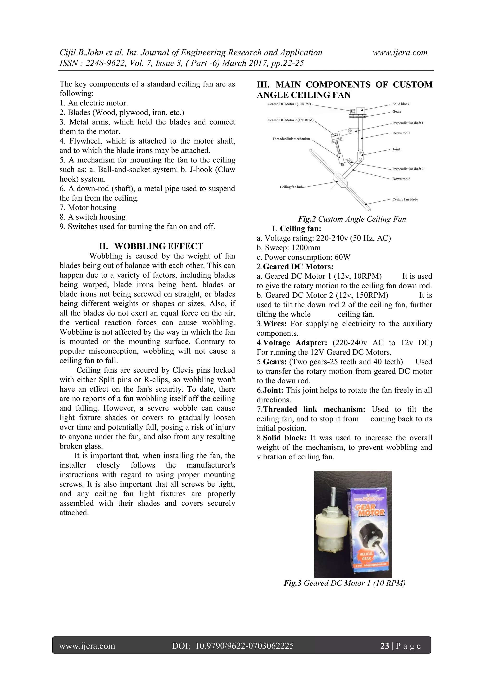 Custom Angle Ceiling Fan | PDF