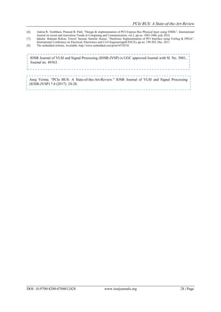 PCIe BUS: A State-of-the-Art-Review | PDF