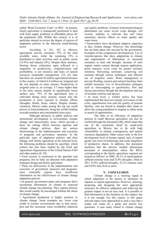 Basis for an effective climate change adaptation: Case small Mexican agriculture | PDF