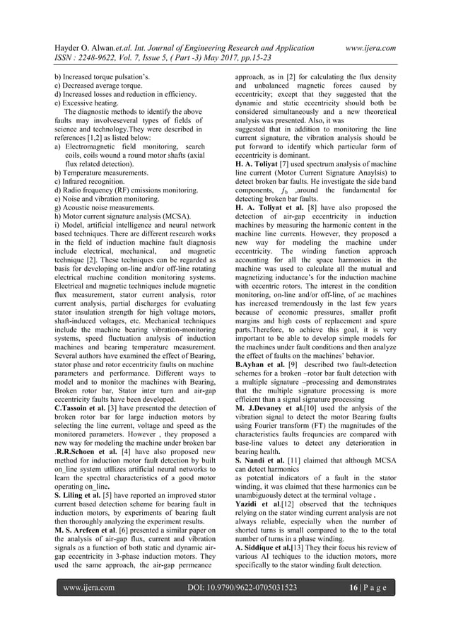 Detection Of Static Air Gap Eccentricity In Three Phase Induction Motor By Using Artificial