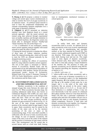 Detection of Static Air-Gap Eccentricity in Three Phase induction Motor by Using Artificial ...