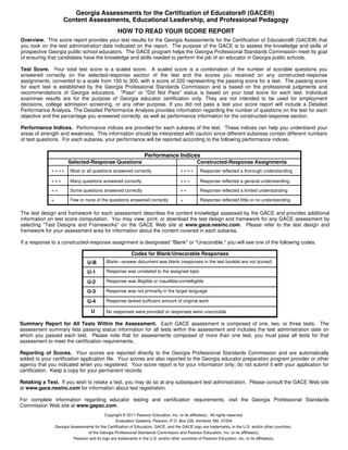 GACE Scores | PDF | Educational Assessment | Education