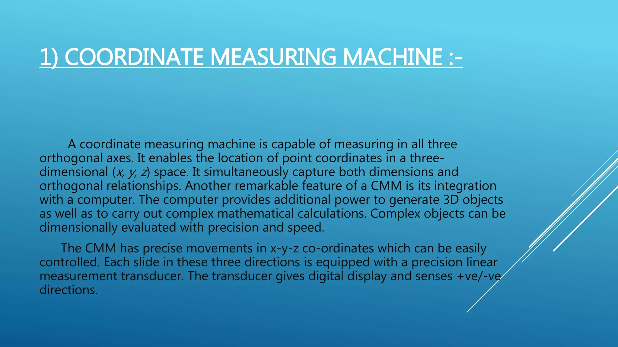 Coordinate measuring machine | PPTX | 3-D Graphics | Computer Software ...