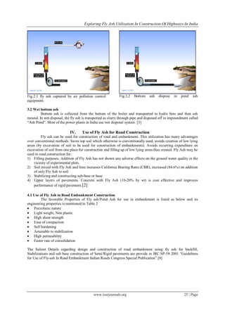 Exploring Fly Ash Utilization in Construction of Highways in India | PDF