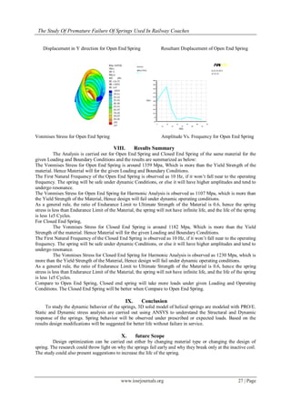 The Study of Premature Failure of Springs Used In Railway Coaches | PDF