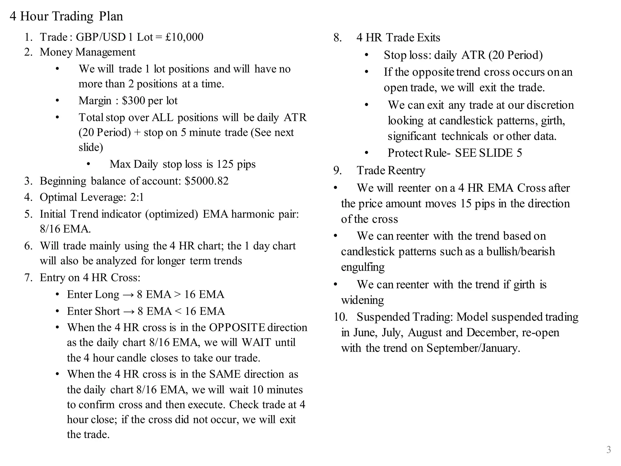 GBP 4hr enhanced trading plan + 5 Minute Trading Plan v8 | PDF
