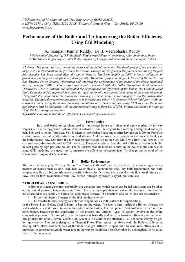 Performance of the Boiler and To Improving the Boiler Efficiency Using ...