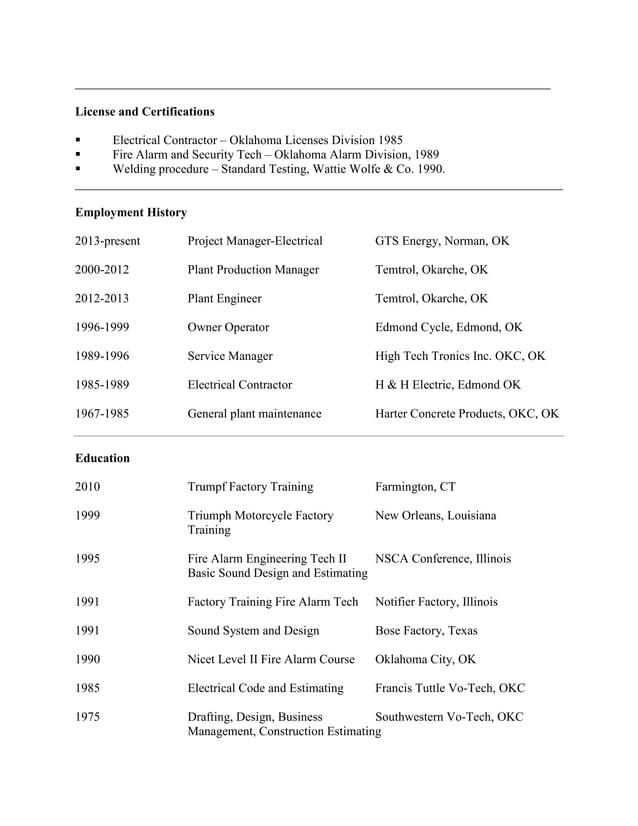 David Harter Resume (2) | PDF | Manufacturing Industry | Industries