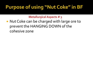 Use of NUT COKE in BF | PPTX