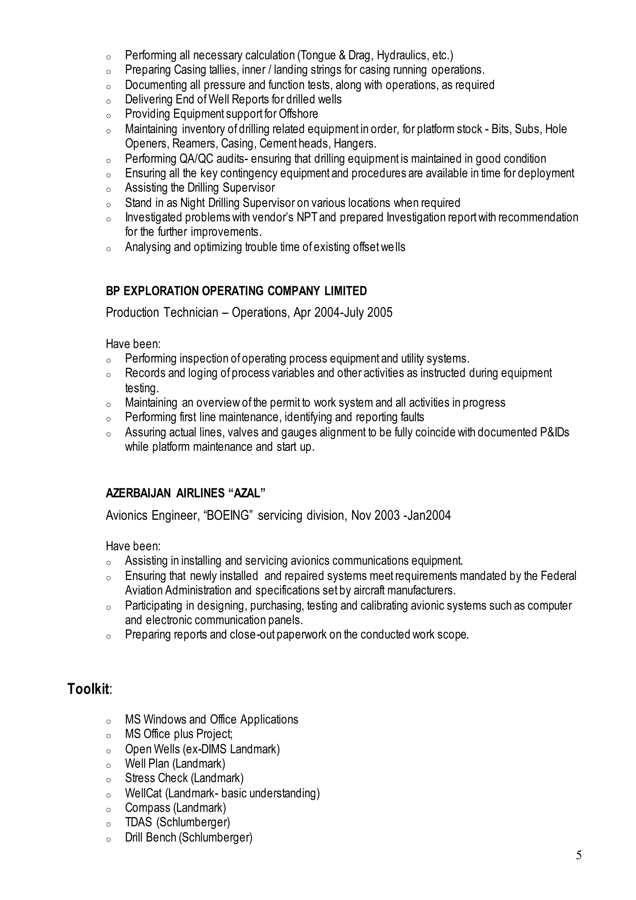 Namig Osmanov Resume 10.06.2016 | Civil Engineering Industry | Industries