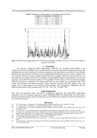 The Low-Background HPGE Γ-Spectrometer OBELIX for the Investigation of the Double Beta Decay to ...