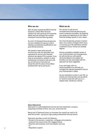 BSG Financial Solutions Client Proposition 2015 | PDF