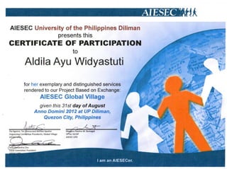 Certificate AIESEC | PPT